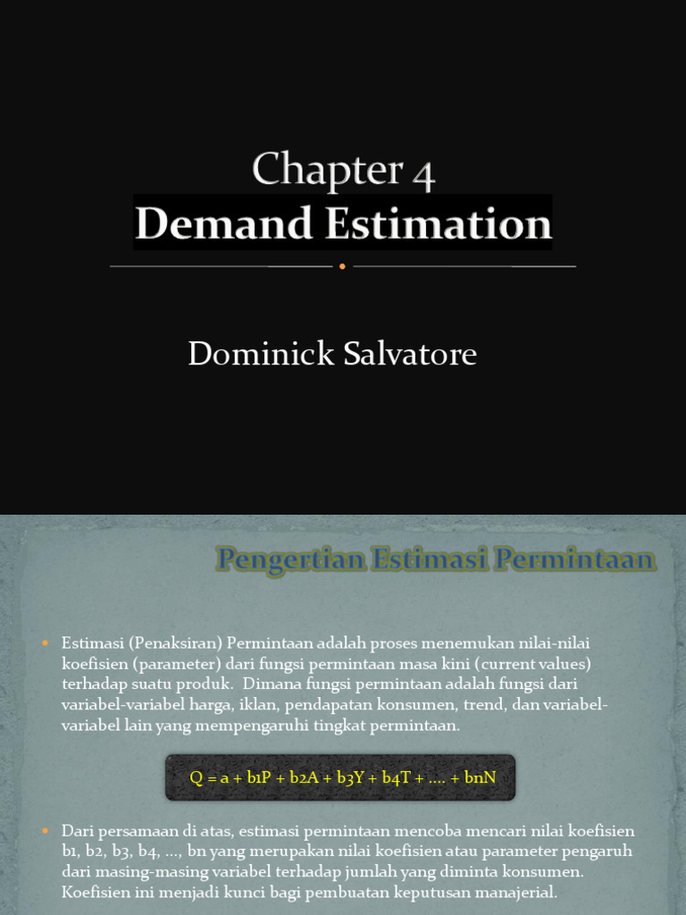 Deman Estimation Bab 4 | PDF