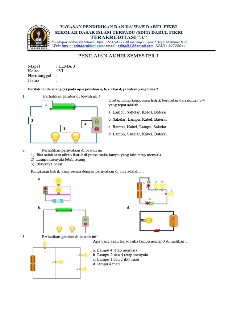Soal Pas Kelas 6 Tema 3 | PDF
