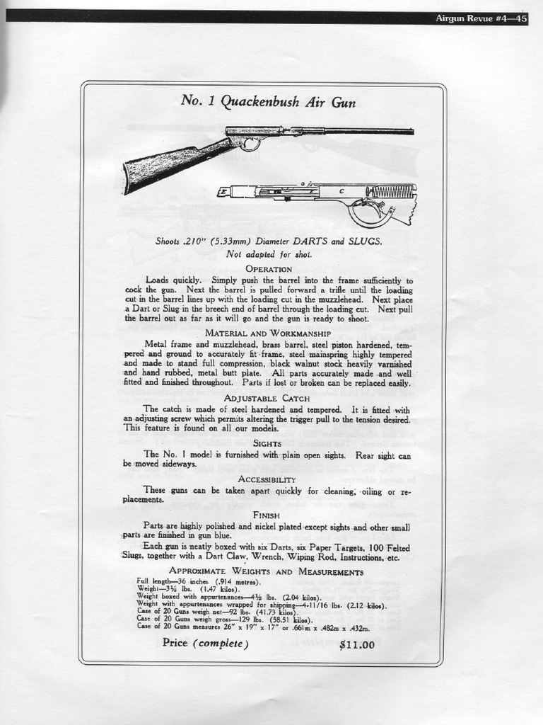 Quackenbush Air Rifles | PDF