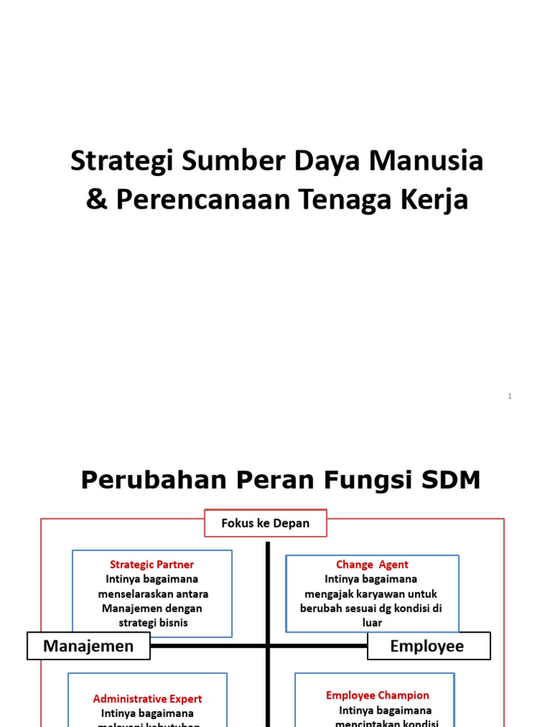 Strategi Sumber Daya Manusia | PDF