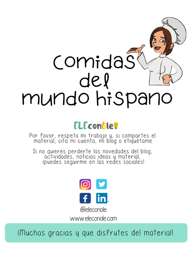 Comidas Típicas de Países Hispanohablantes | PDF | Comida y bebida ...