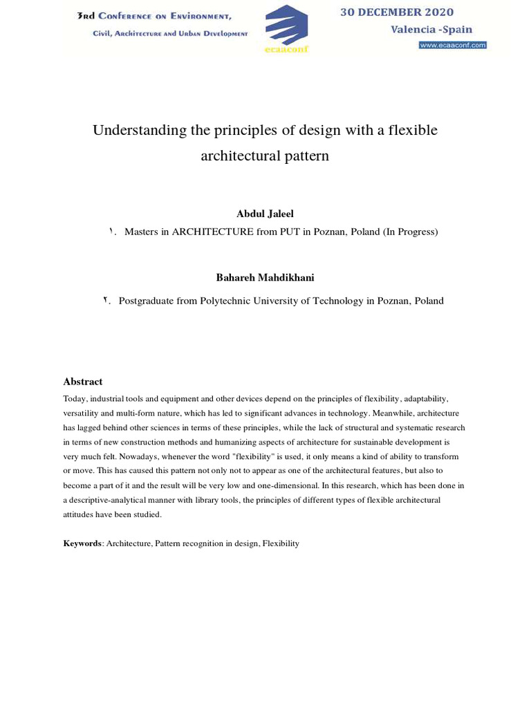 Flexible Architectural Design Principles | PDF | Space | Function ...