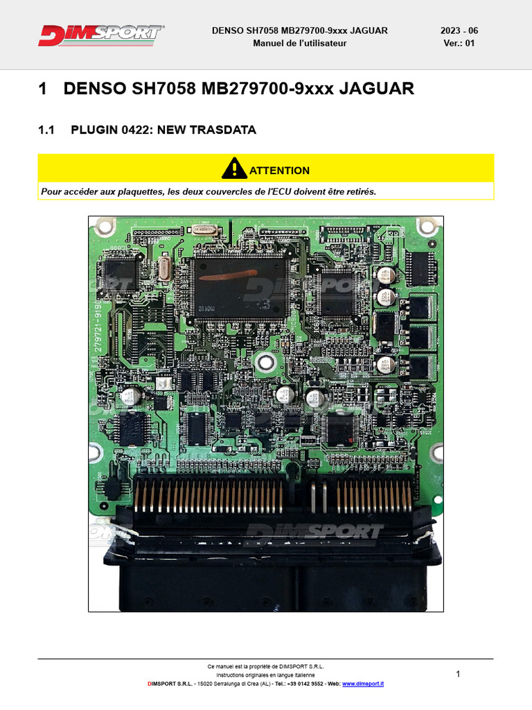 NT DENSO SH7058 MB279700-9xxx JAGUAR 1036 | PDF