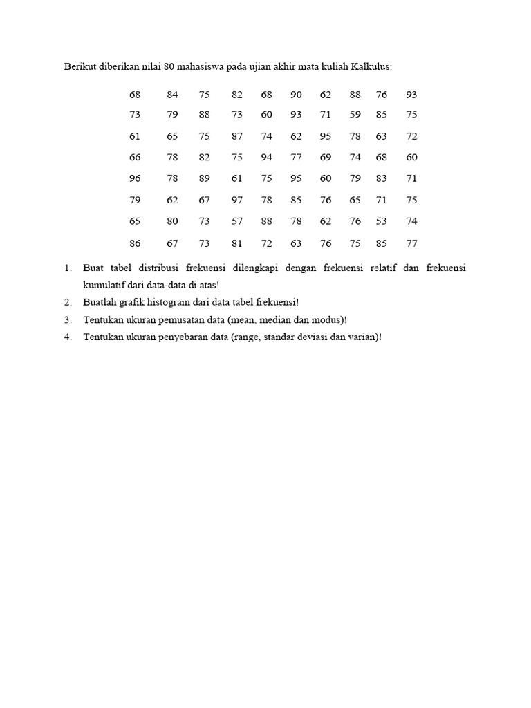 Soal Uts Statistik Pendidikan Kelas 4d | PDF
