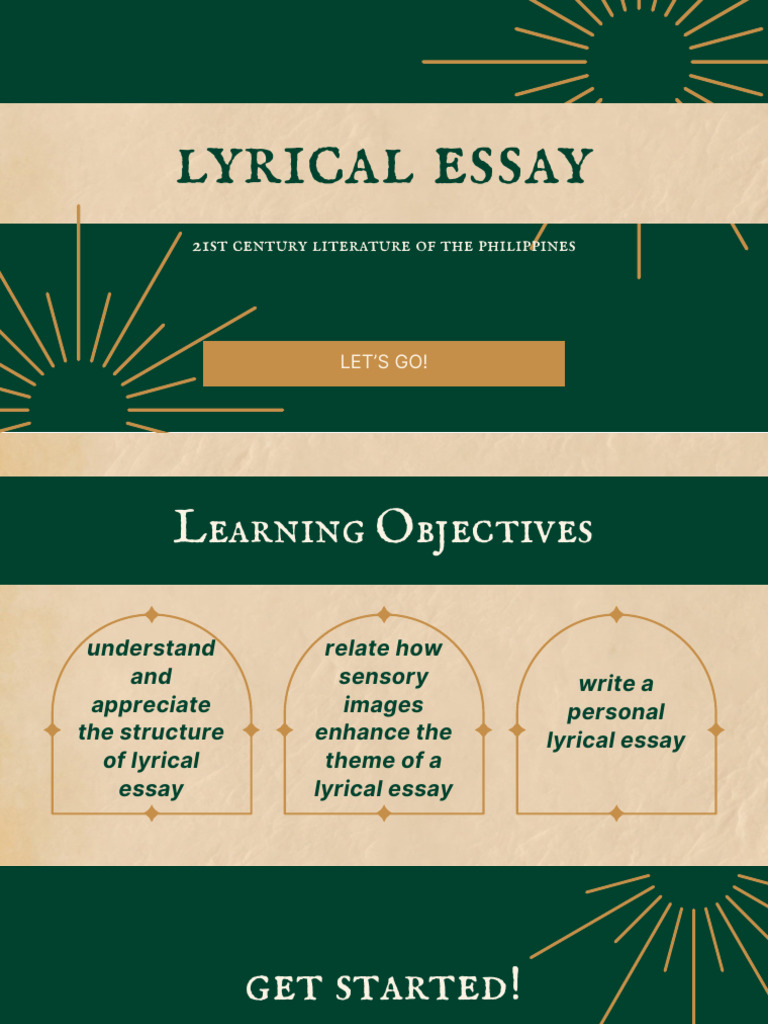Lyrical Essay | PDF | Poetry | Essays