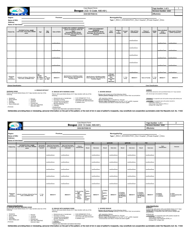 Dengue: (ICD 10 Code: A90-A91) | PDF