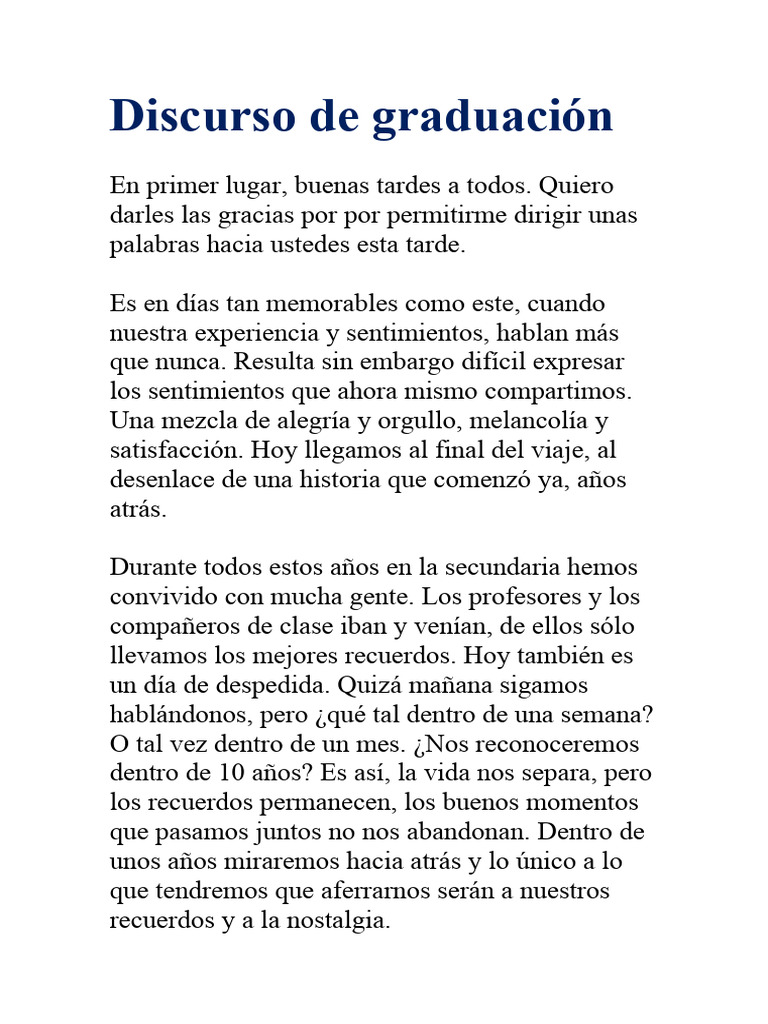 Gracias Al Orador De La Ceremonia De Graduación Universidad De San