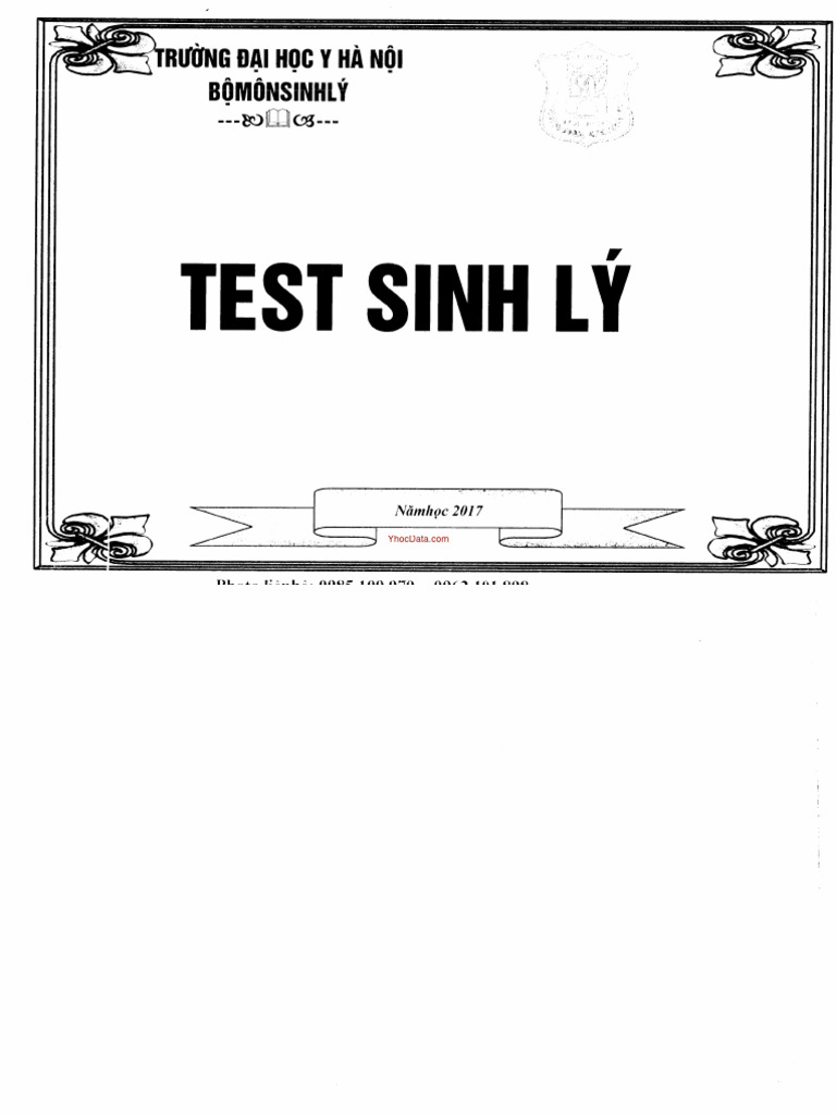 (YhocData - Com) TN Sinh Ly HMU | PDF