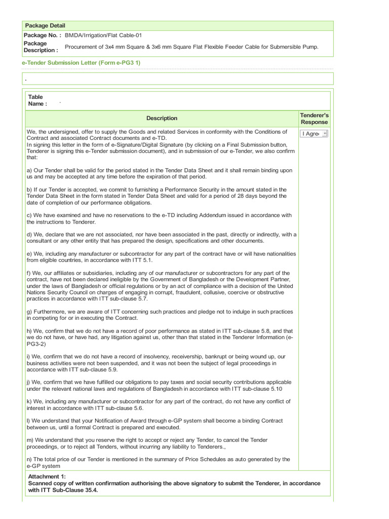 BMDA CABLE Section5 Ender and Contract Forms | PDF