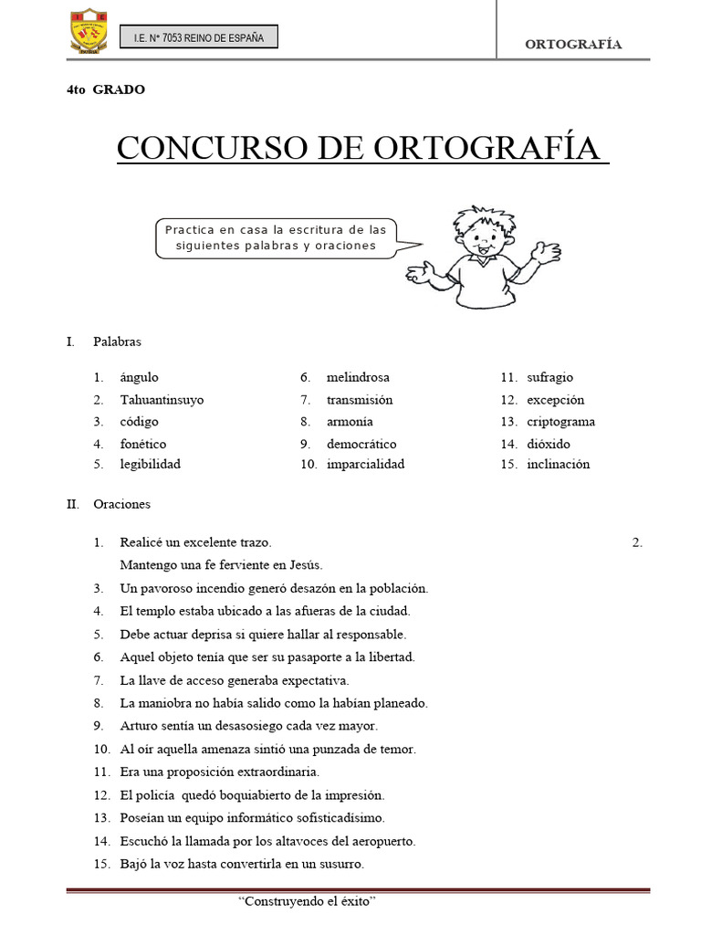Concurso de Ortografía | PDF