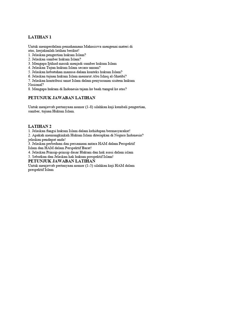 Latihan Soal Essay Pdf