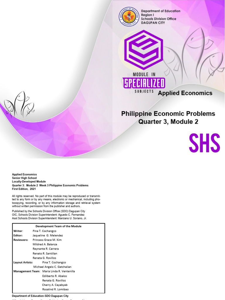 SHS-11 Applied-Econ Q3 Module-2 Philippine-Economic-Problems v2 | PDF ... SHS-11 Applied-Econ Q3 Module-2 Philippine-Economic-Problems v2 | PDF ...