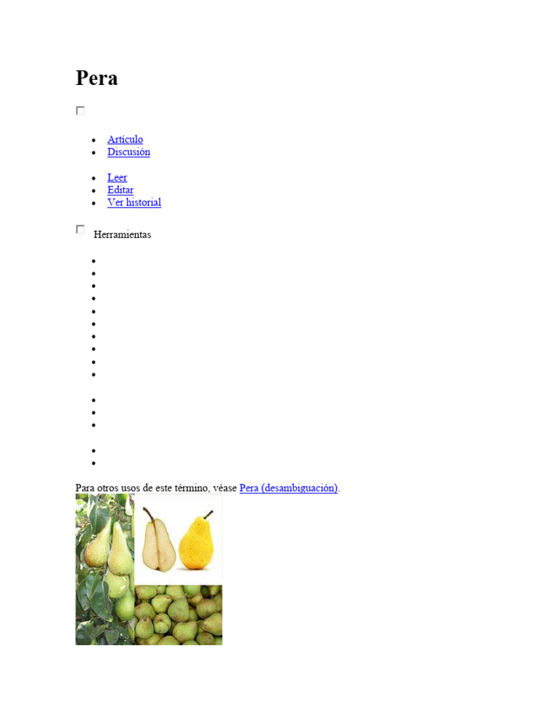Pera | PDF | Pera | Frutas comestibles