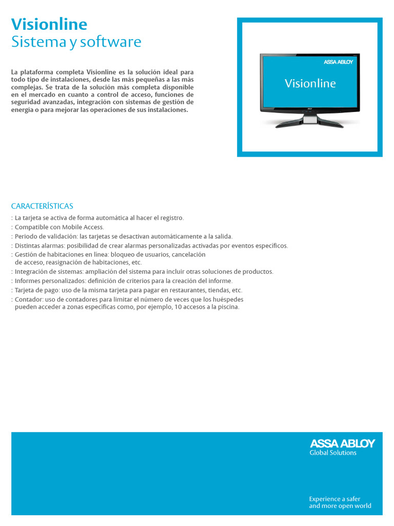 Visionline Product Sheet Espanol | PDF