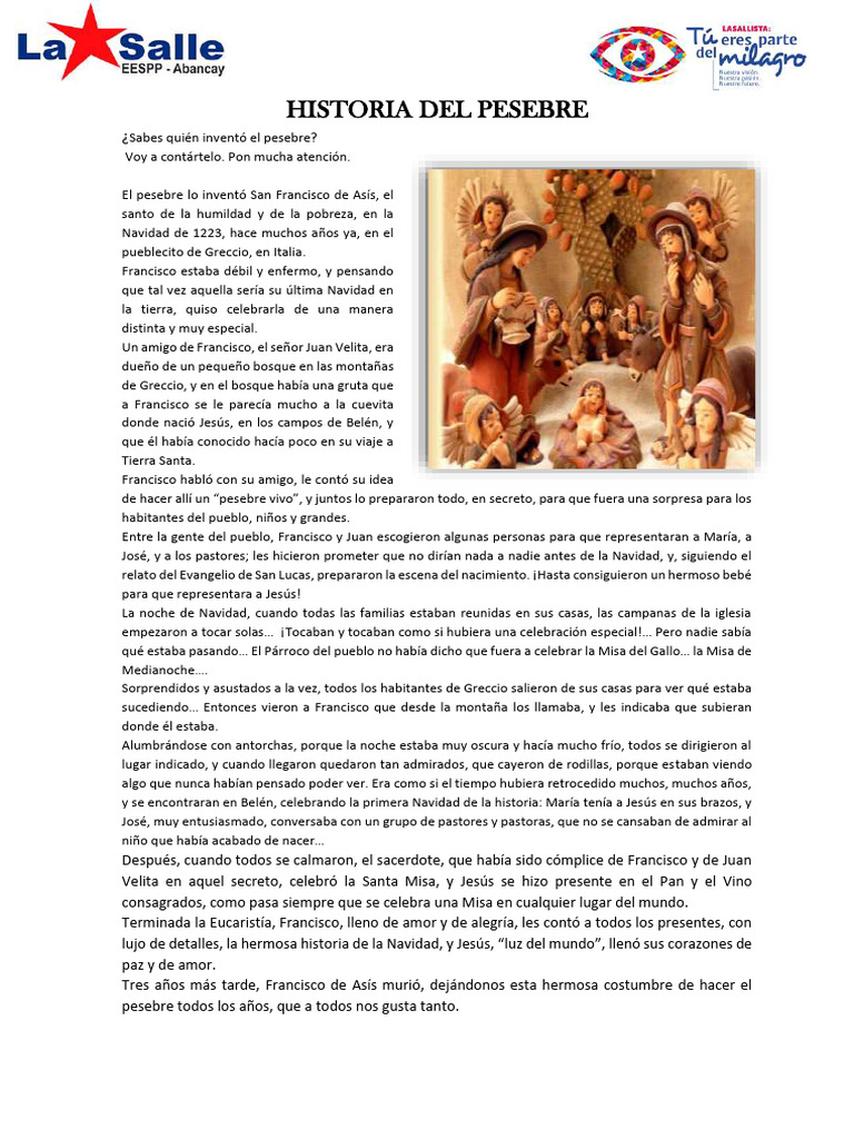 Historia Del Pesebre | PDF