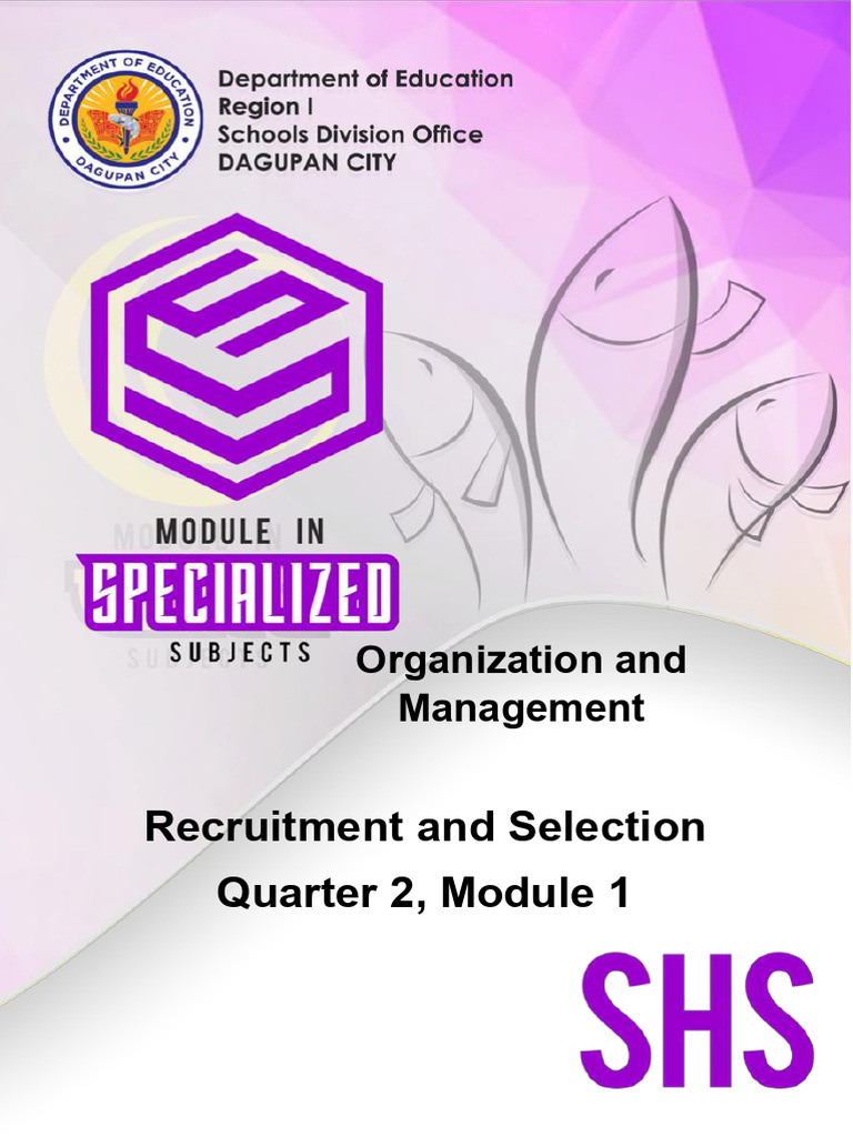 Final - SHS - OrgMgt Q2 Module 1 | PDF | Recruitment | Human Resources