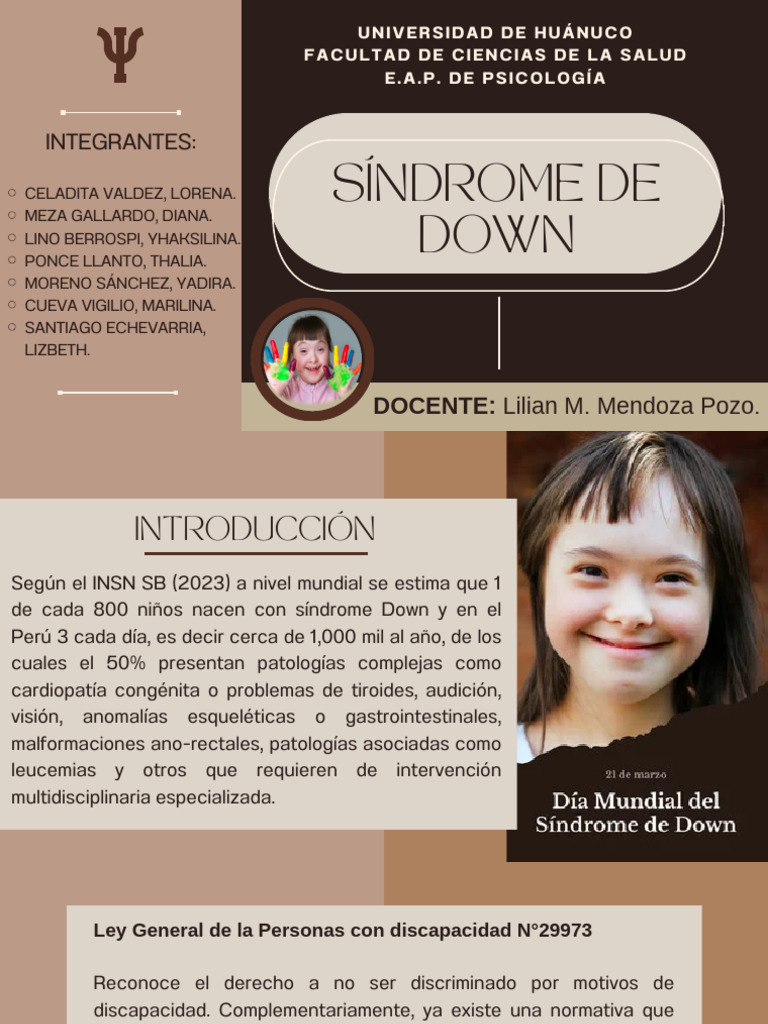 Síndrome de Down. | PDF | Síndrome de Down | Enfermedades y trastornos