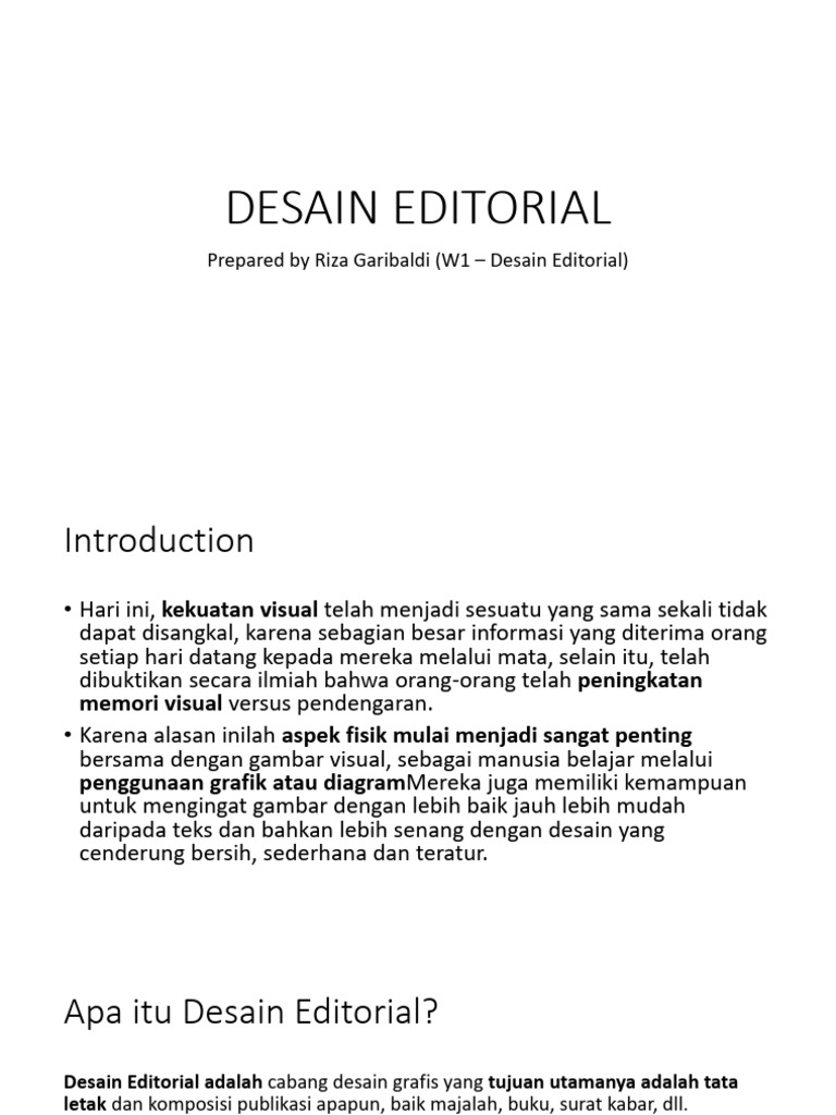Desain Editorial Introduction | PDF