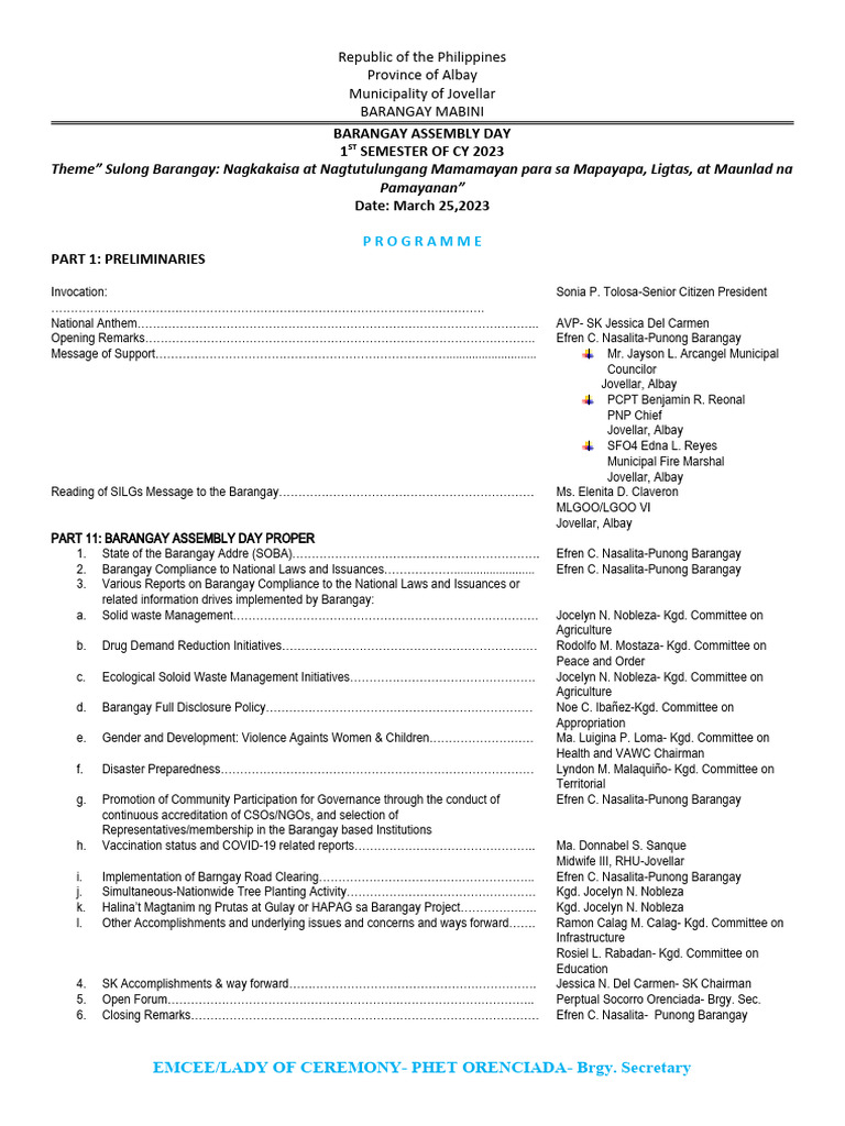 Program Assembly | PDF