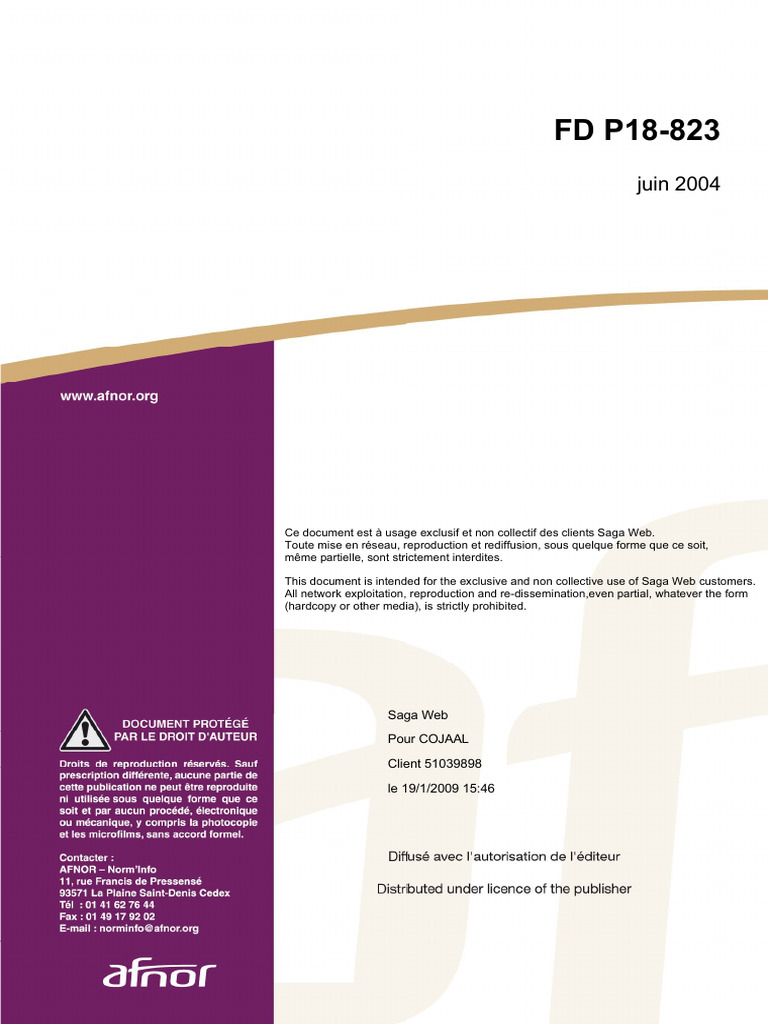 FD P18-823 | PDF
