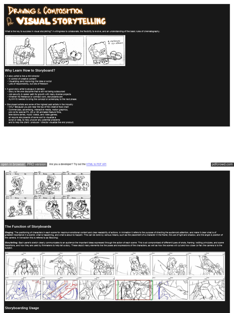 Essentials of Storyboarding for Artists | PDF | Games & Activities