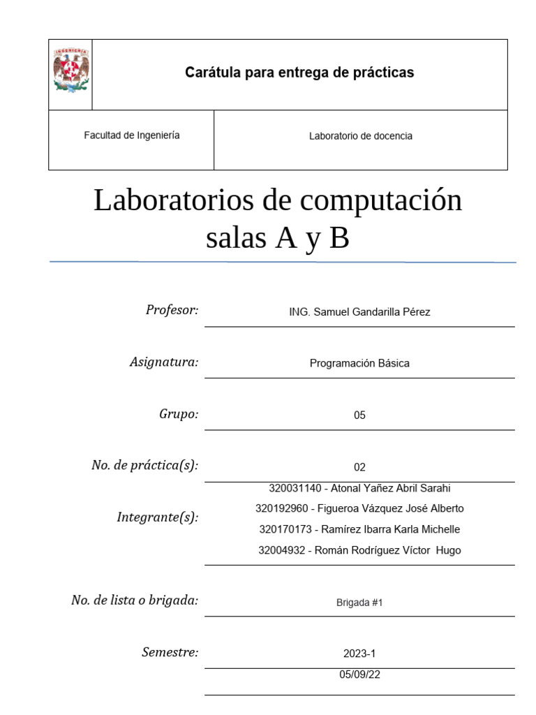Practica02 PB 05 Brigada01 PDF | PDF | Software | Informática