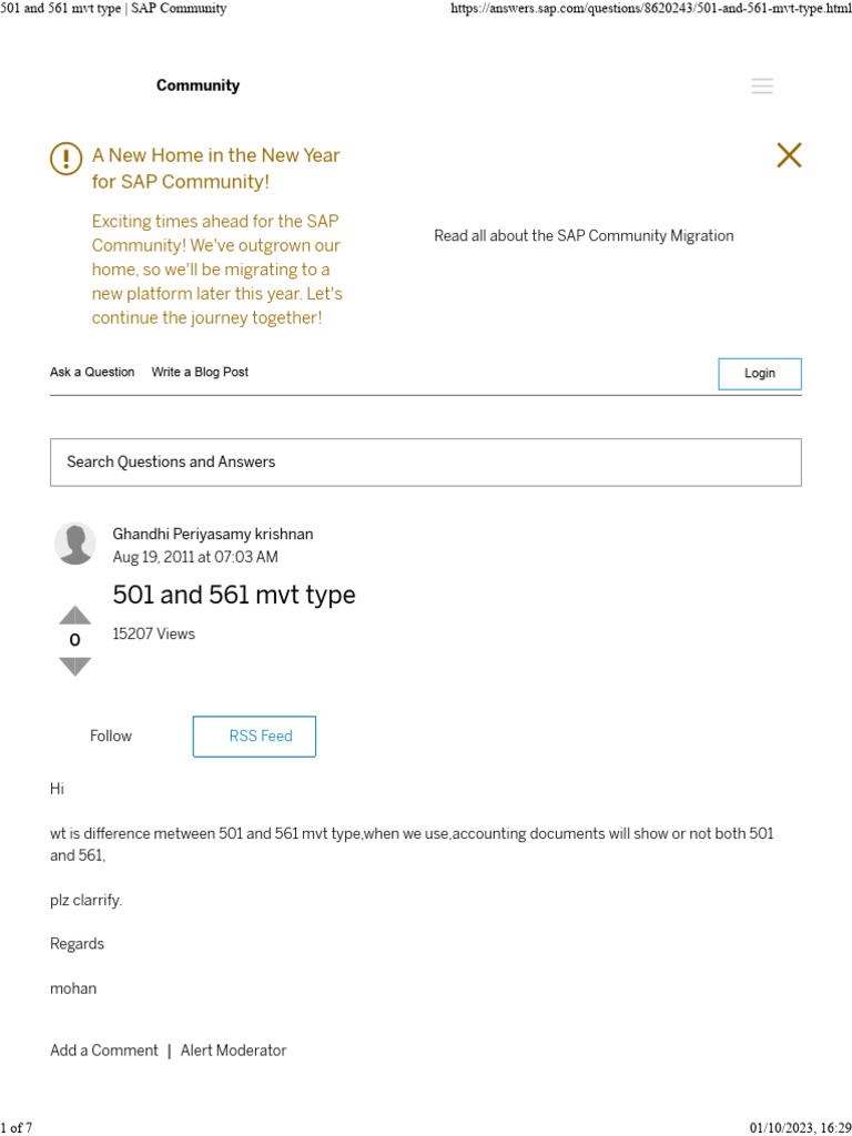 501 and 561 MVT Type SAP Community | PDF