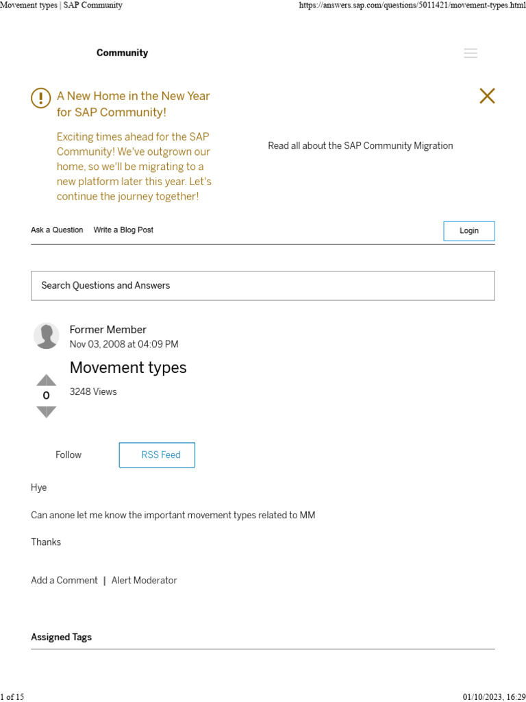 Key SAP Movement Types Explained | PDF | Business