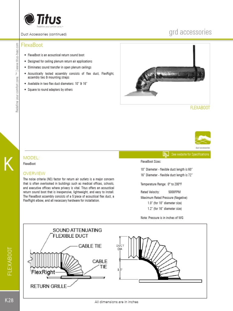Flexaboot Grdaccessories 2017 | PDF | Duct (Flow) | Applied And ...