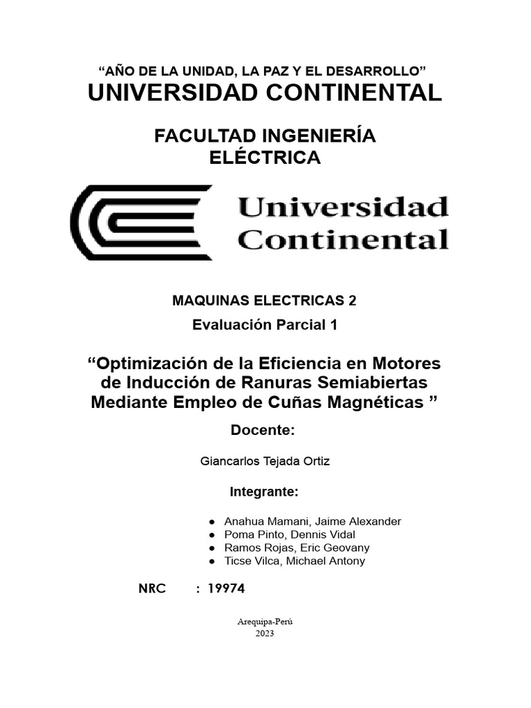 Examen Parcial-Maquinas Electricas 2 | PDF | Corriente eléctrica | Ingenieria Eléctrica