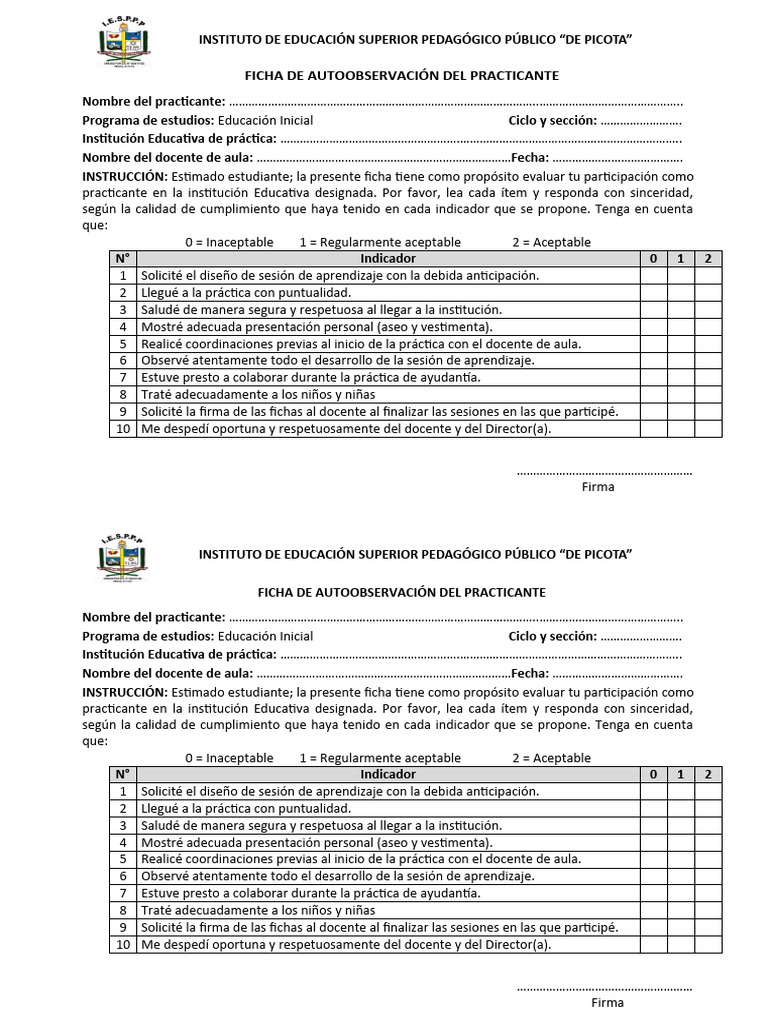 Ficha de Autoevaluación Actitudinal | PDF | Hogar, jardinería y bricolaje