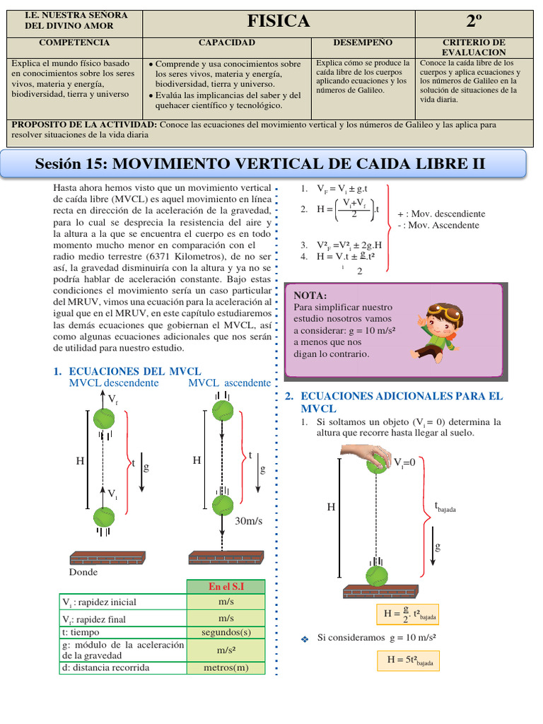 Sesion15 Ecuaciones-del-MVCL-para-Segundo-Grado-de-Secundaria | PDF ...