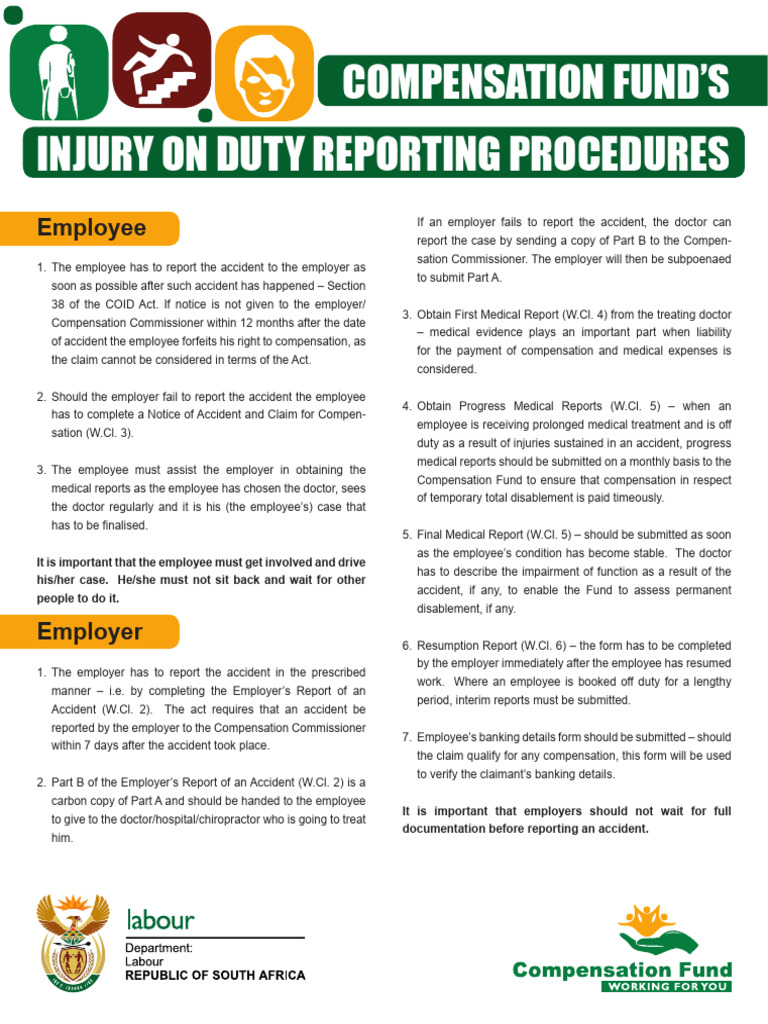 Compensation Fund's Injury On Duty Reporting Procedures | PDF ...