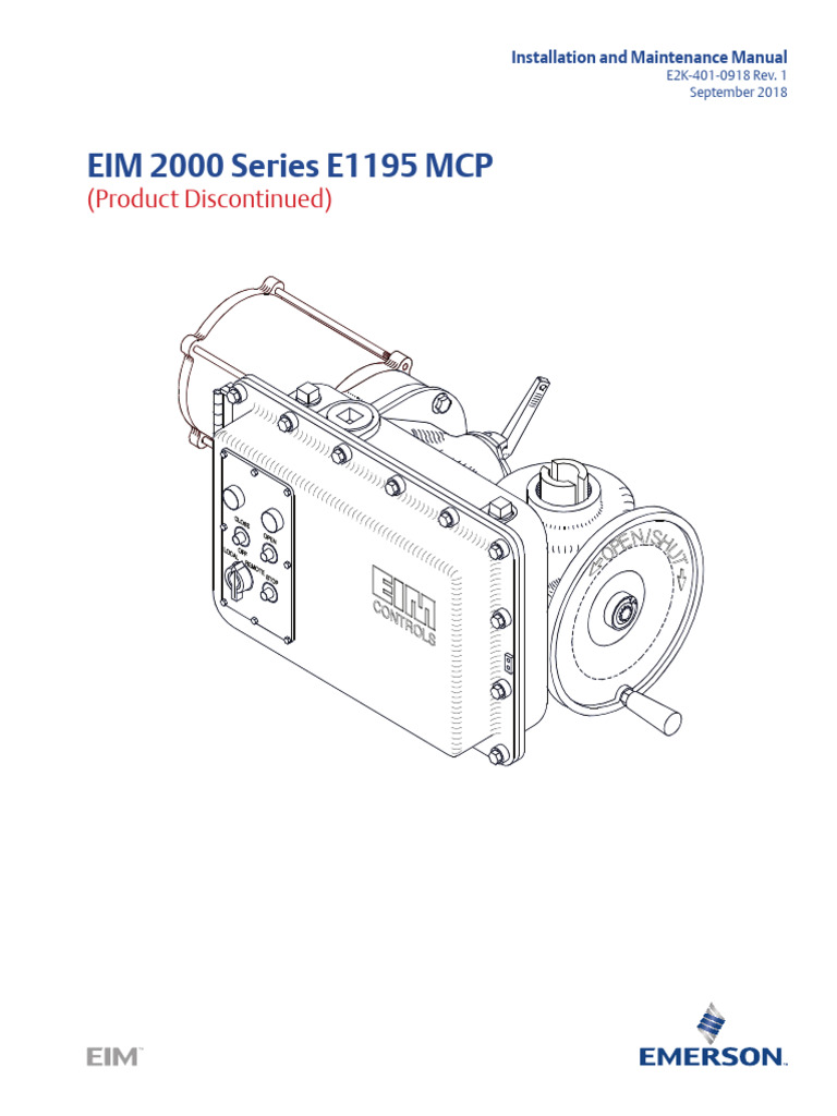 Manual - Installation and Operation Manual MCP2000 (E1195) - EIM | PDF