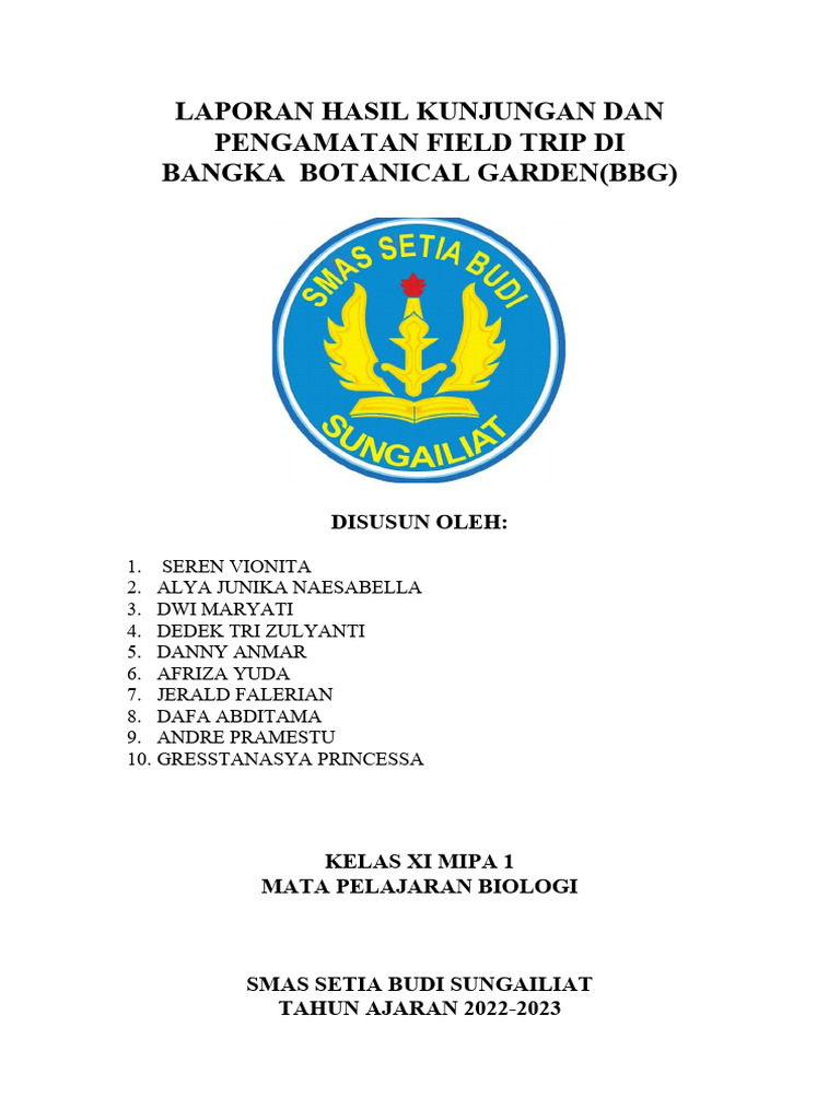 Laporan Hasil Kunjungan Dan Pengamatan Field Trip | PDF