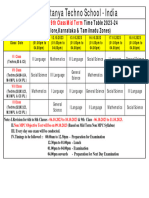 CBSE 6th to 9th Class Annual Examination Time Table 2024-25 (Karnataka ...