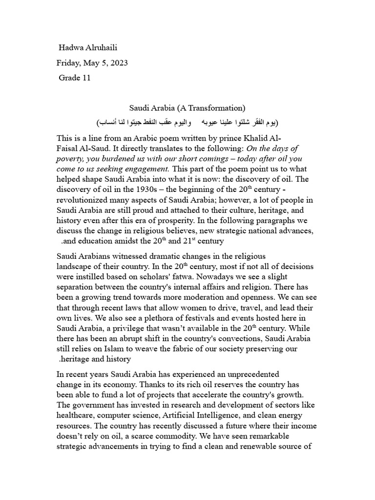 Writing Hw May Pdf Saudi Arabia Science