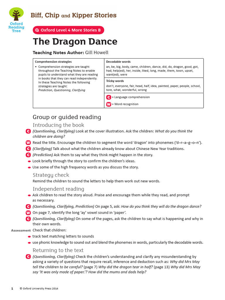 The Dragon Dance | PDF | Reading Comprehension | Linguistics