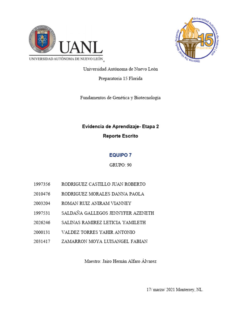 Evidencia Genetica E2 | PDF | Dominancia (Genética) | Alelo