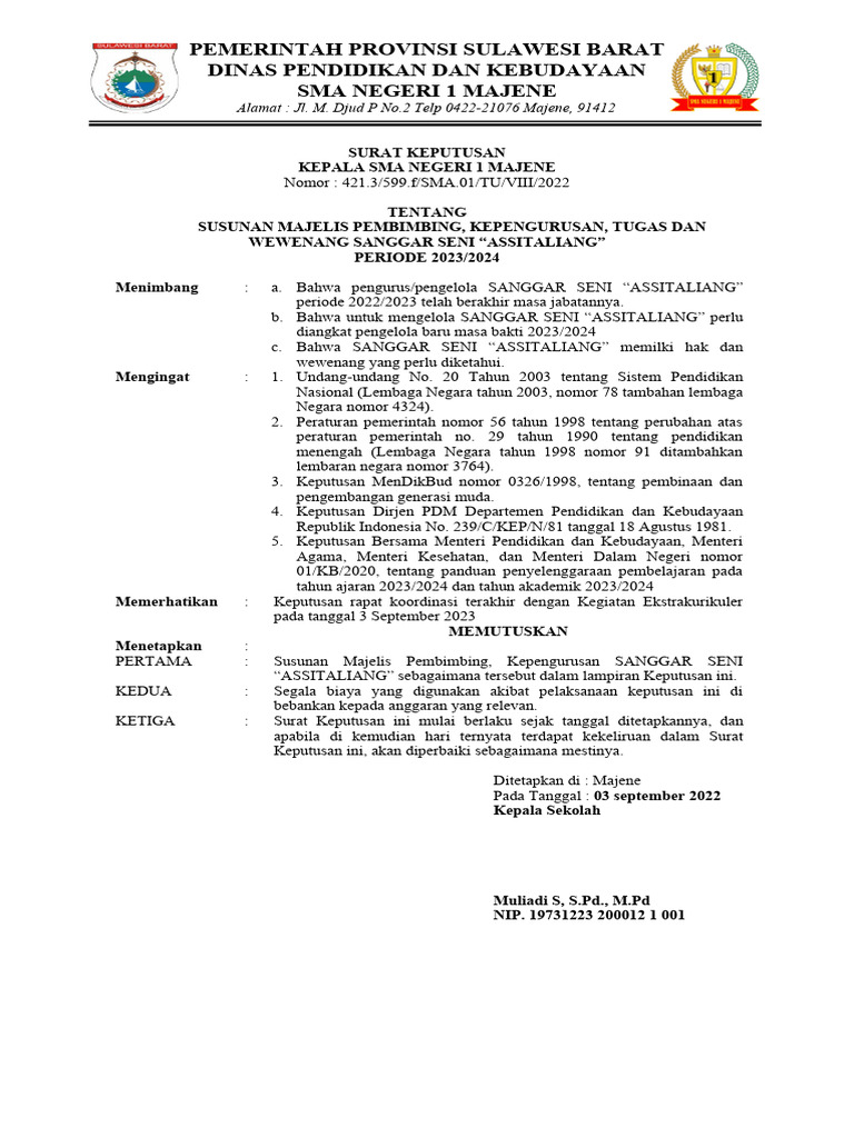 Surat Keputusan | PDF