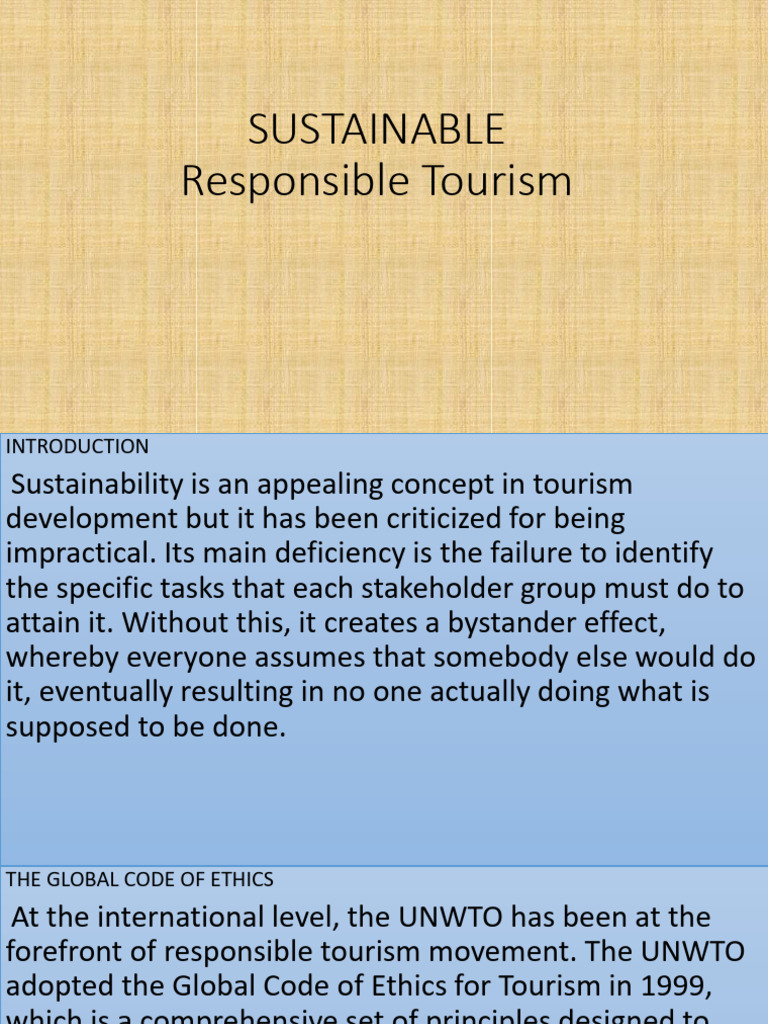 UNWTO Principles of Responsible Tourism | PDF | Tourism | Waste