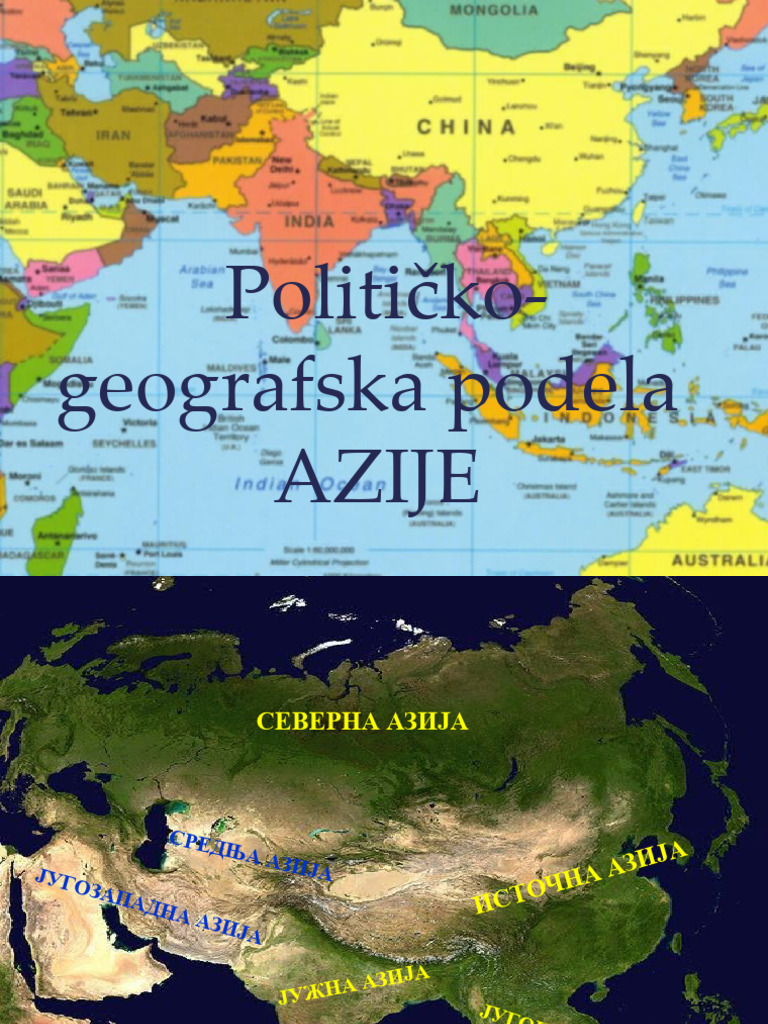 Azija Političko-Geografska Podela | PDF