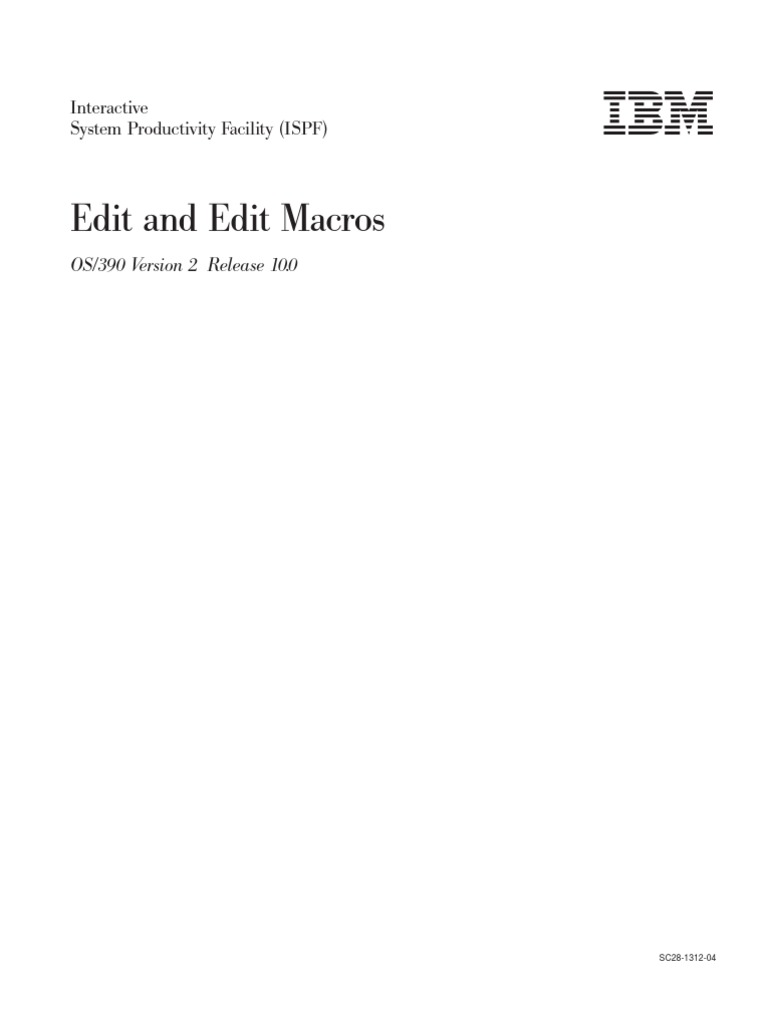 Ispf Edit And Edit Macros Pdf Macro Computer Science Areas Of