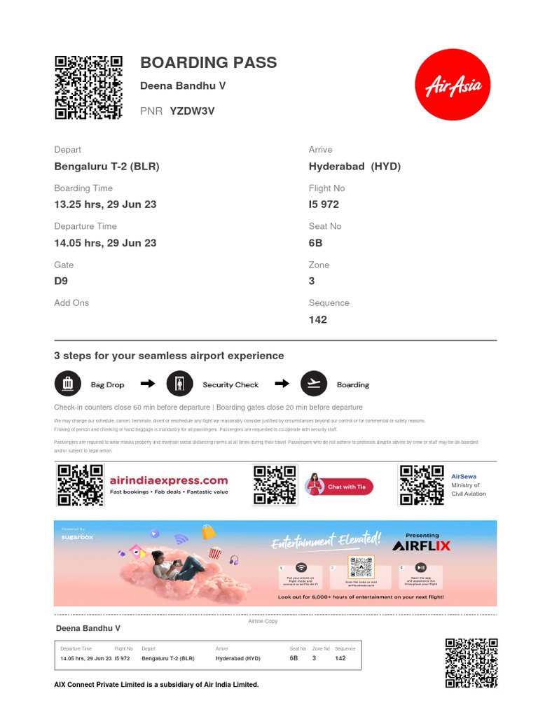 Indigo Ticket Sample | PDF