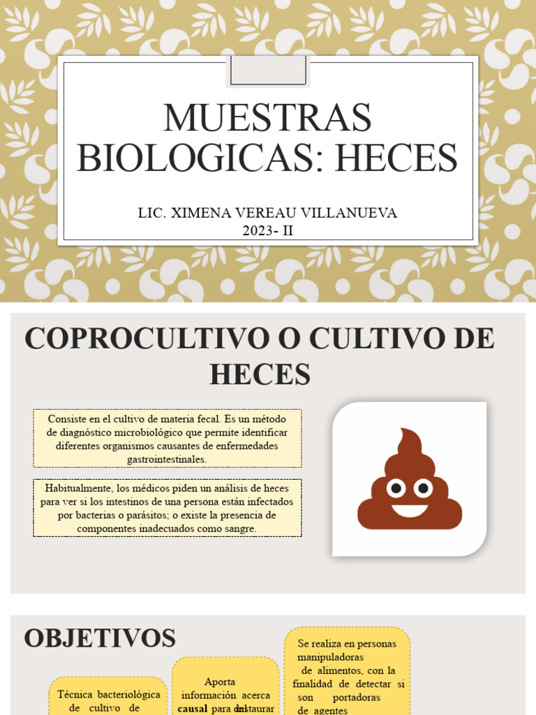 MUESTRAS BIOLOGICAS HECES | PDF