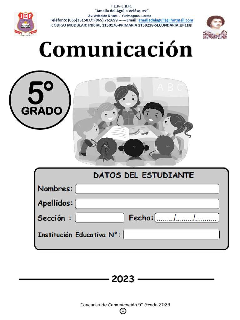 CUADERNILLO COMUNICACIÓN 5to - PRIMARIA | PDF
