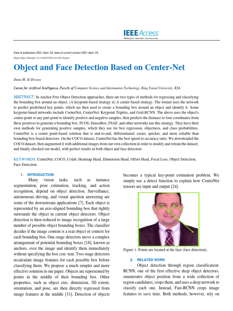Object and Face Detection Based On Center-Net 1 | PDF | Computers