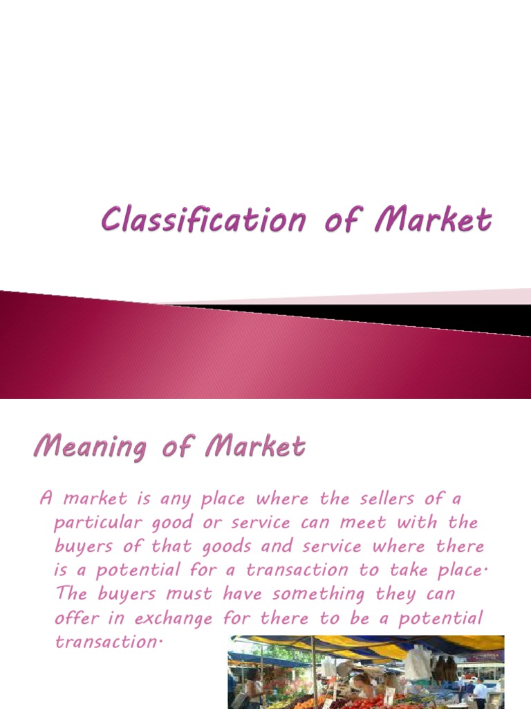 Classification of Market | PDF