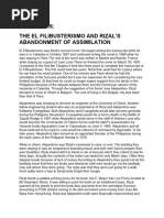 Rizal's El Filibusterismo: Printing Struggles | PDF | Philippines