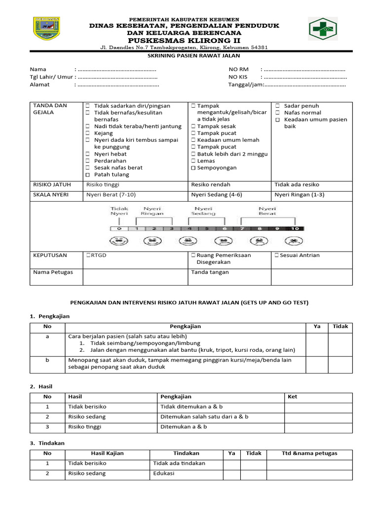 Form Skrining Visual Rawat Jalan | PDF
